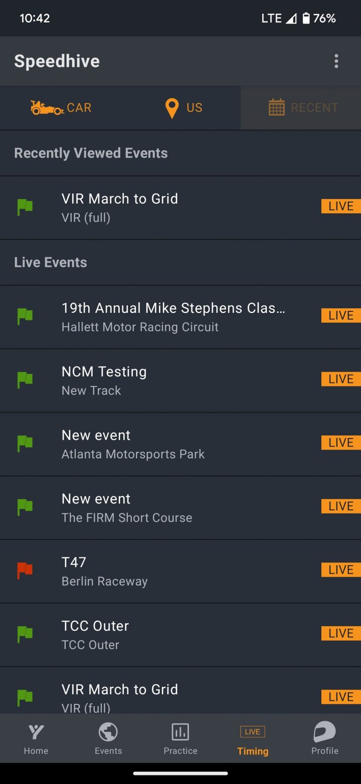 Live Timing - Mid Atlantic Region - National Auto Sport Association